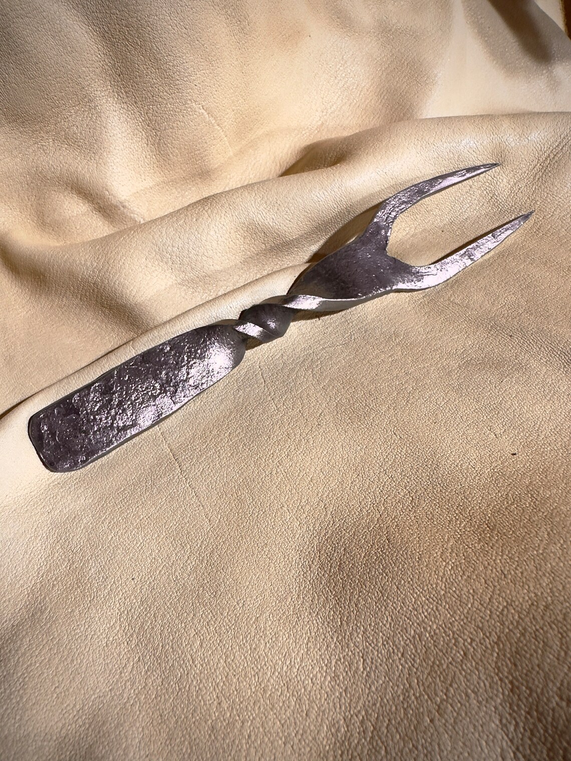Hand Forged Medieval Fork Two Tined - Etsy