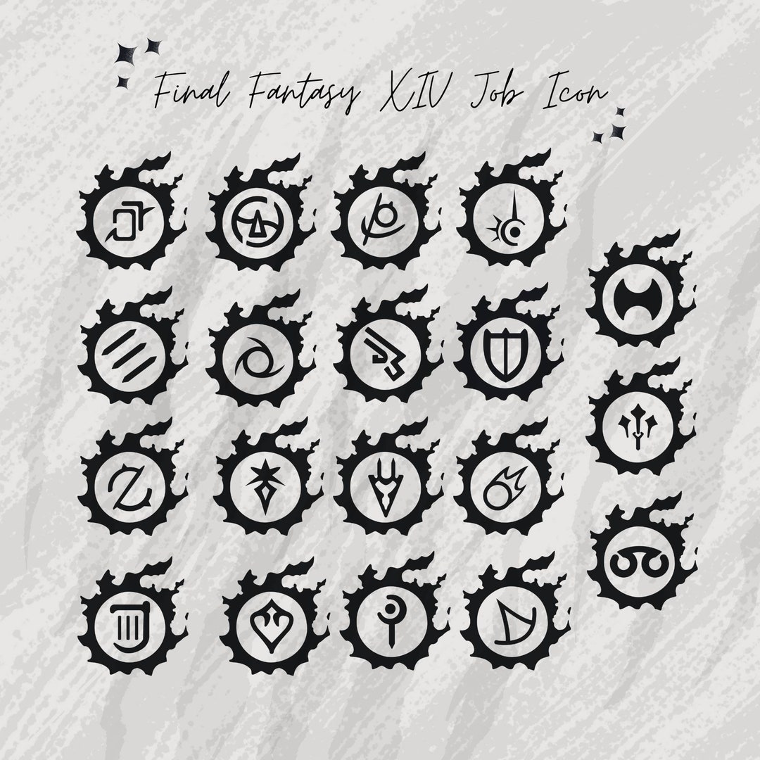 Final Fantasy XIV Job Icon Decals Digital Download - Etsy