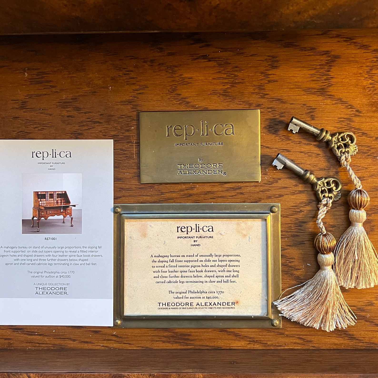 Theodore Alexander Hand Carved Benjamin Franklin Desk - Etsy