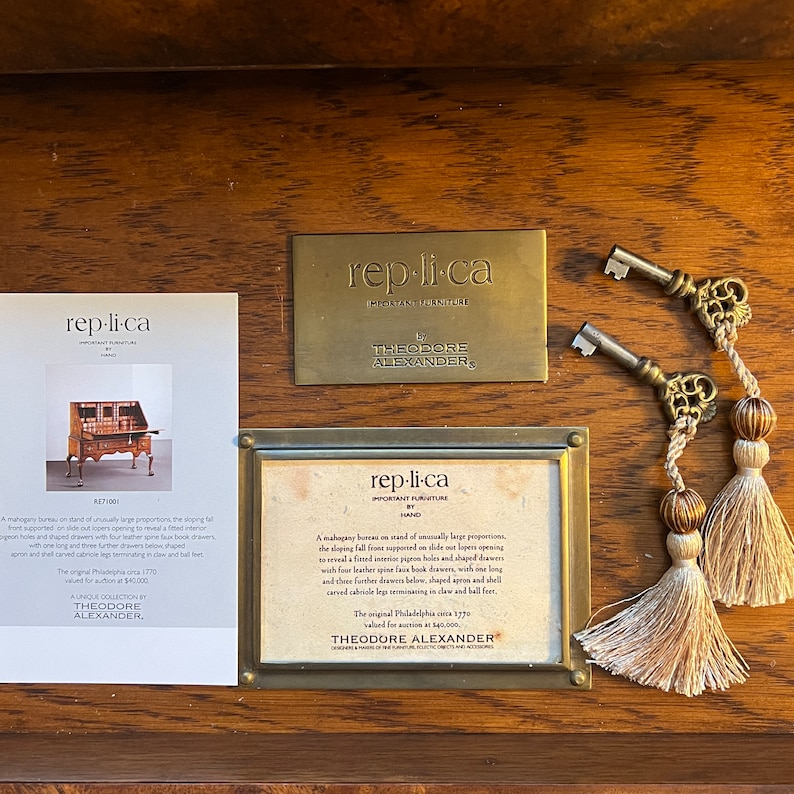 Theodore Alexander Hand Carved Benjamin Franklin Desk - Etsy