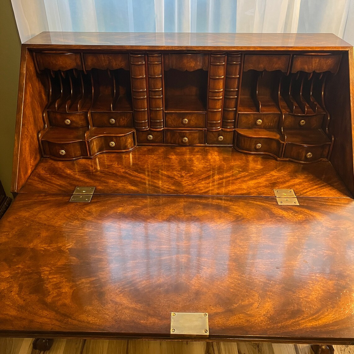 Theodore Alexander Hand Carved Benjamin Franklin Desk - Etsy