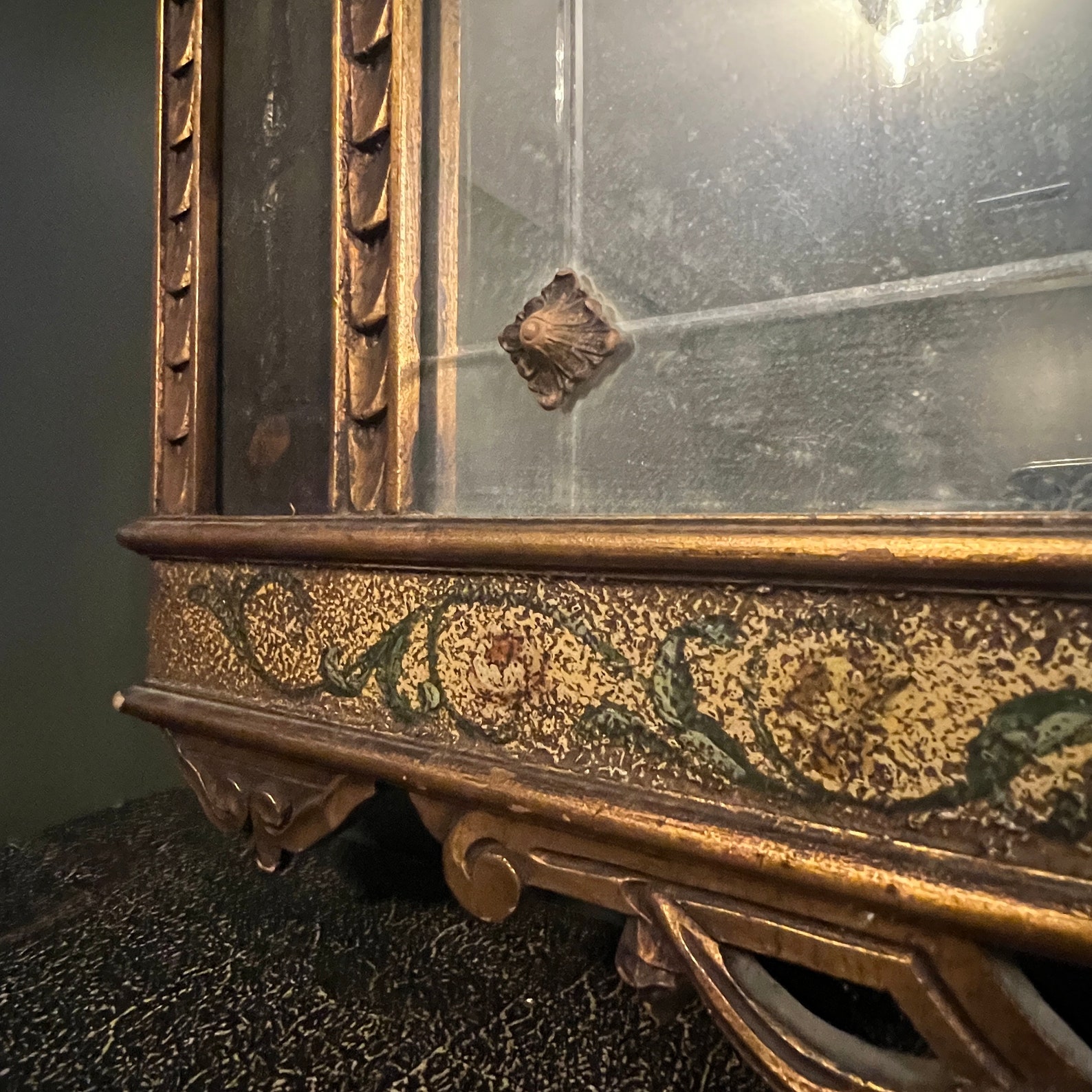 Hand Painted Antique Half Table and Mirror - Etsy