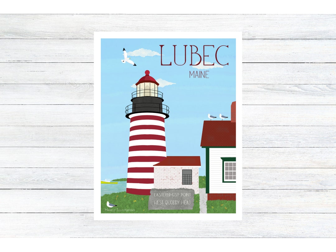 West Quoddy Head Lighthouse Art Print - Etsy
