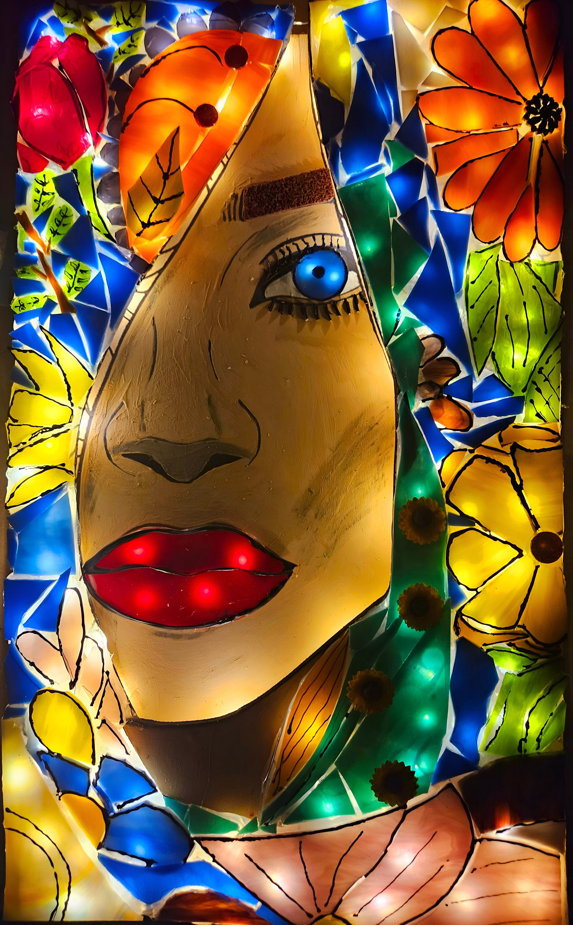 Illuminated Stained Glass Wall Decor - Etsy