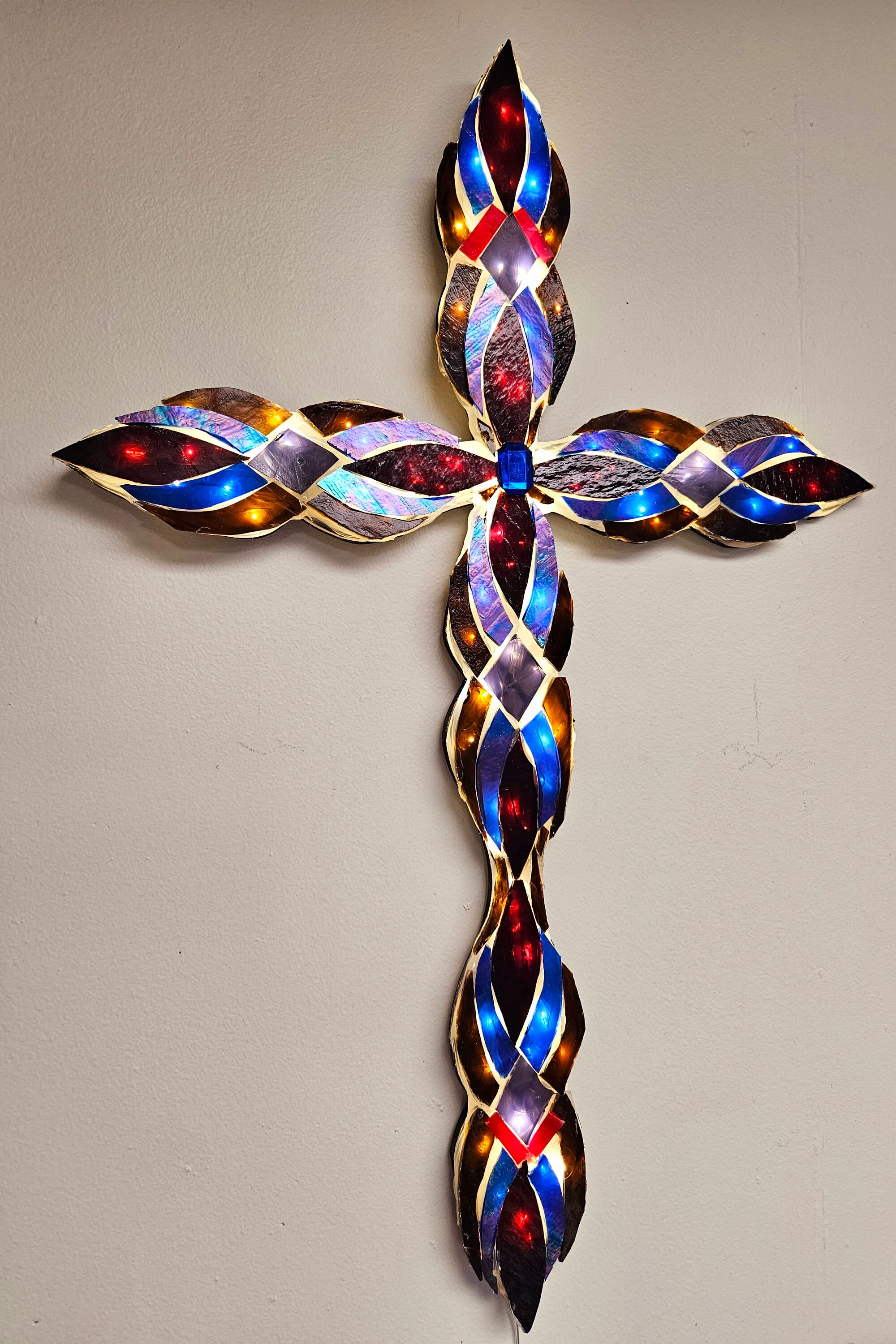 Illuminated Stained Glass Cross - Etsy