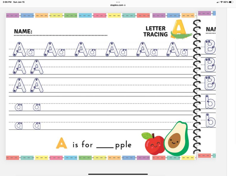 PRINTABLE Alphabet Letter Tracing Workbook - PRACTICE LETTERS A-Z ...