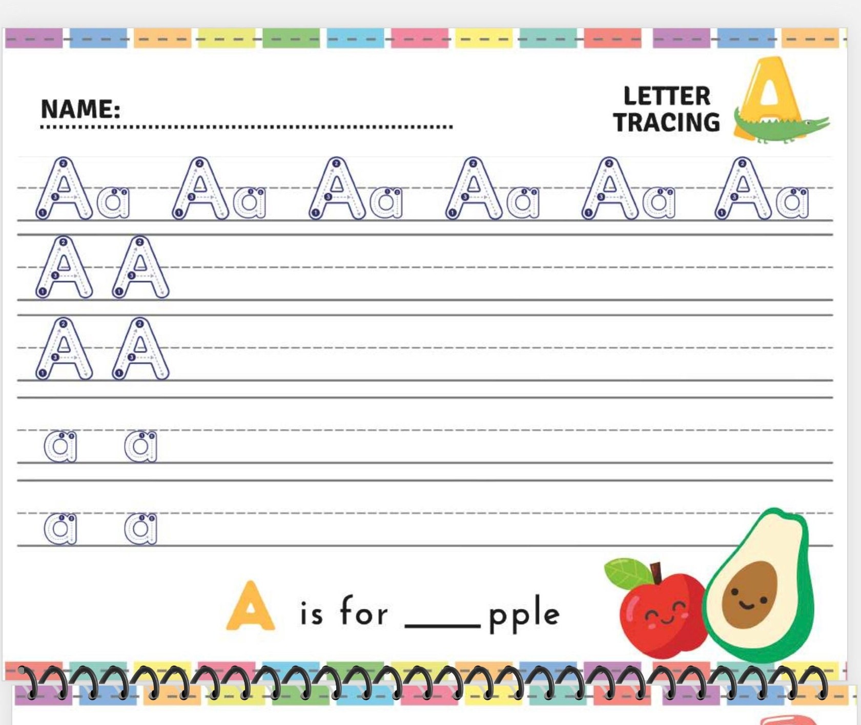 PRINTABLE Alphabet Letter Tracing Workbook - PRACTICE LETTERS A-Z ...
