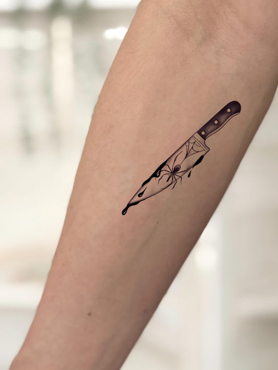 Knife Tattoo Designs For Females