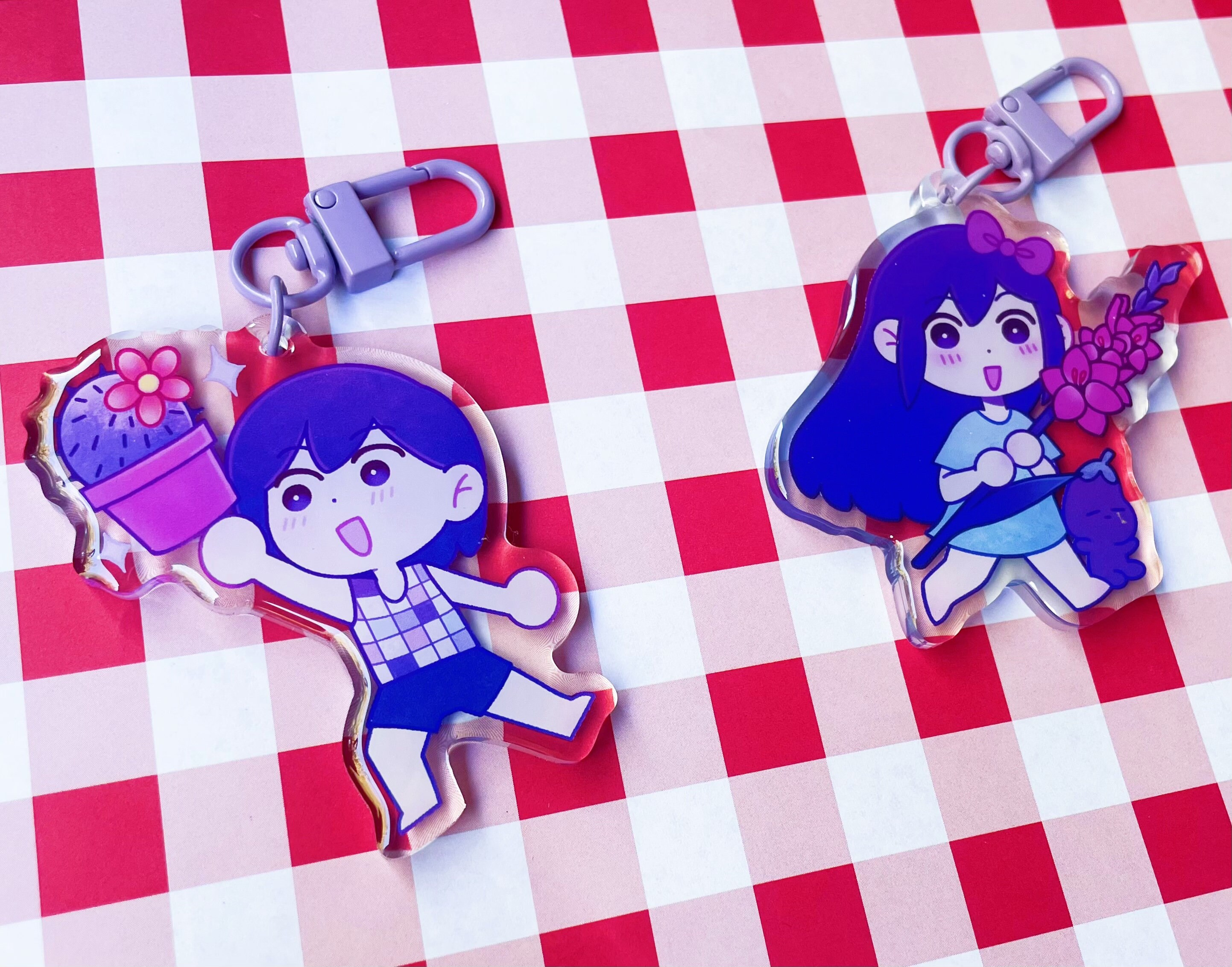 OMORI Flower Acrylic Charms - Etsy