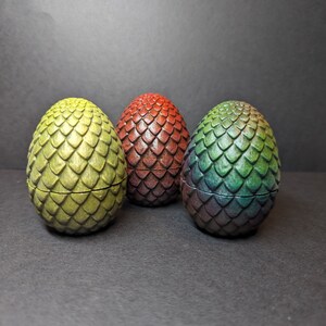 Dragon Egg Container Threaded Hand Painted Any Colour You Want Gift Box for Christmas, Birthday ...
