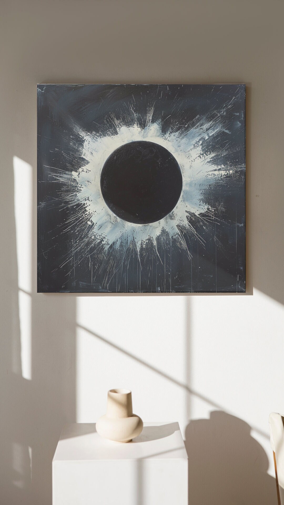 Total Solar Eclipse Print Digital Oil Painting Astronomical Event ...