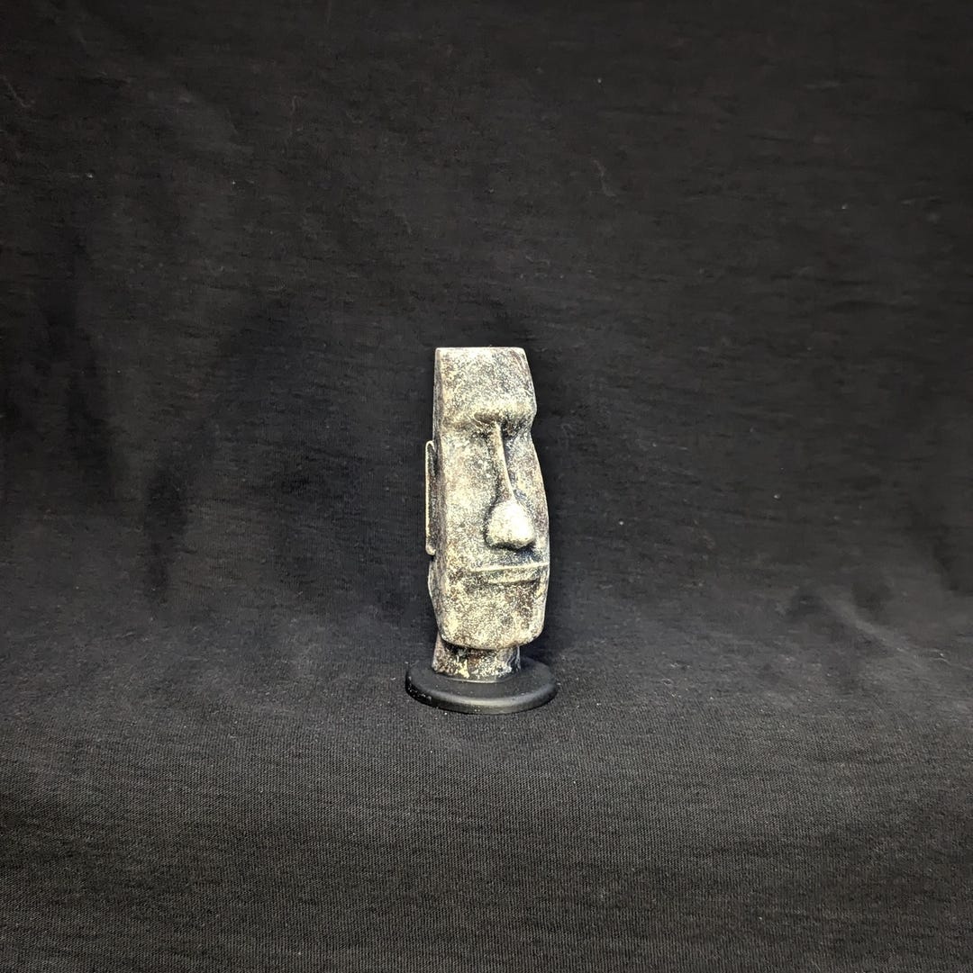 Mini Moai Statue Replica, Hand Painted Polynesian Decor, Easter Island ...