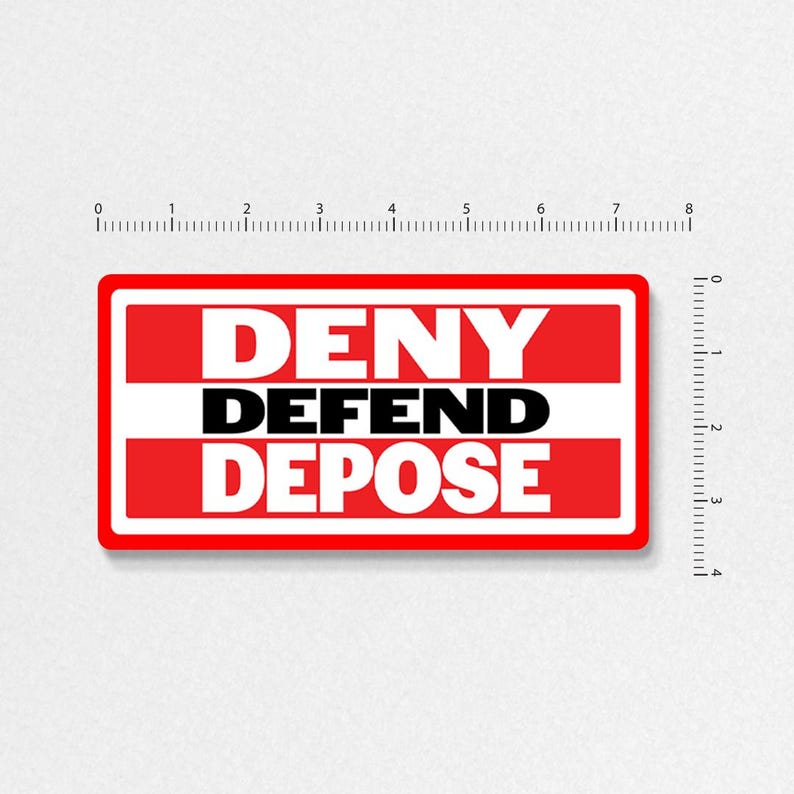 Bumper Sticker Deny Defend Depose - Etsy