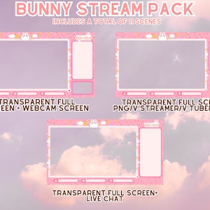 Bunny & Stars Twitch Pre-made Scenes / Overlay BUNDLE / Pink - Etsy