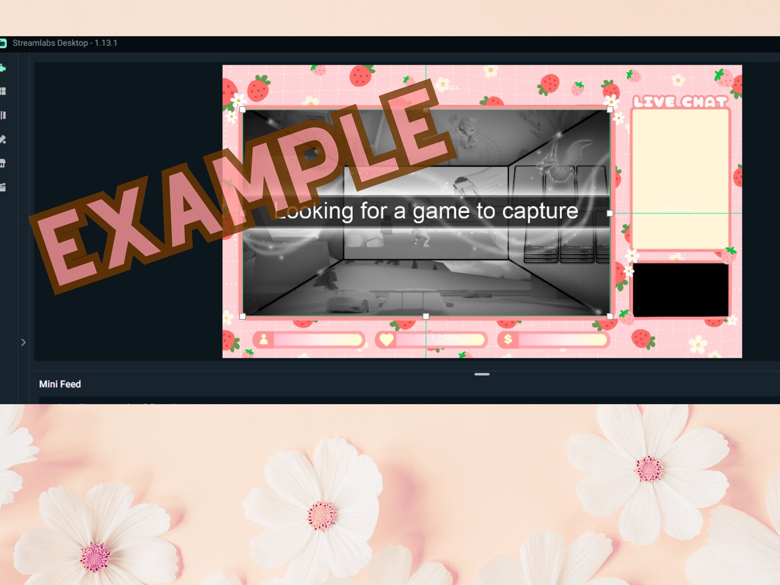 Strawberry & Daisy Pre-made Twitch Overlays BUNDLE / Scenes / Non ...
