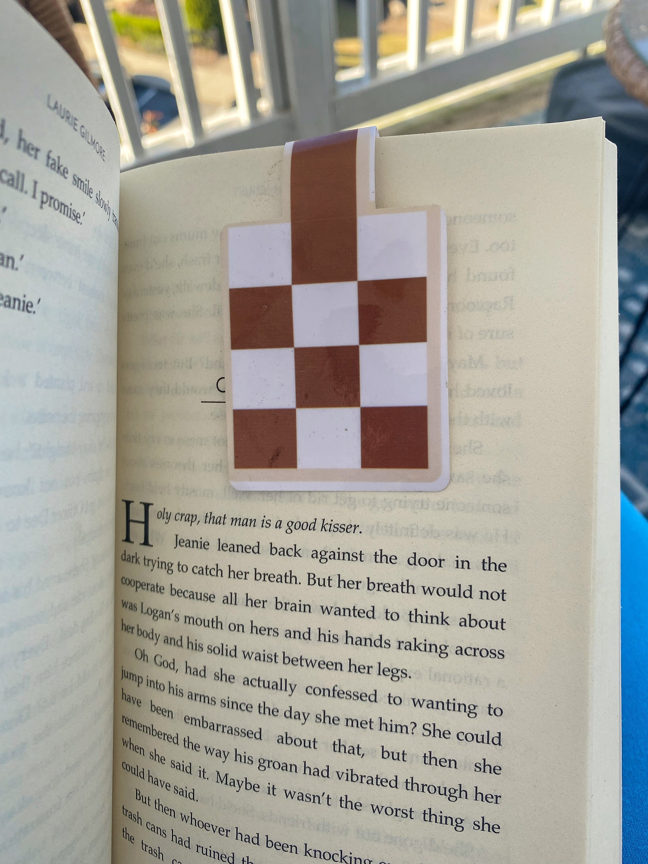 Brown and White Checkered Magnetic Bookmark - Etsy