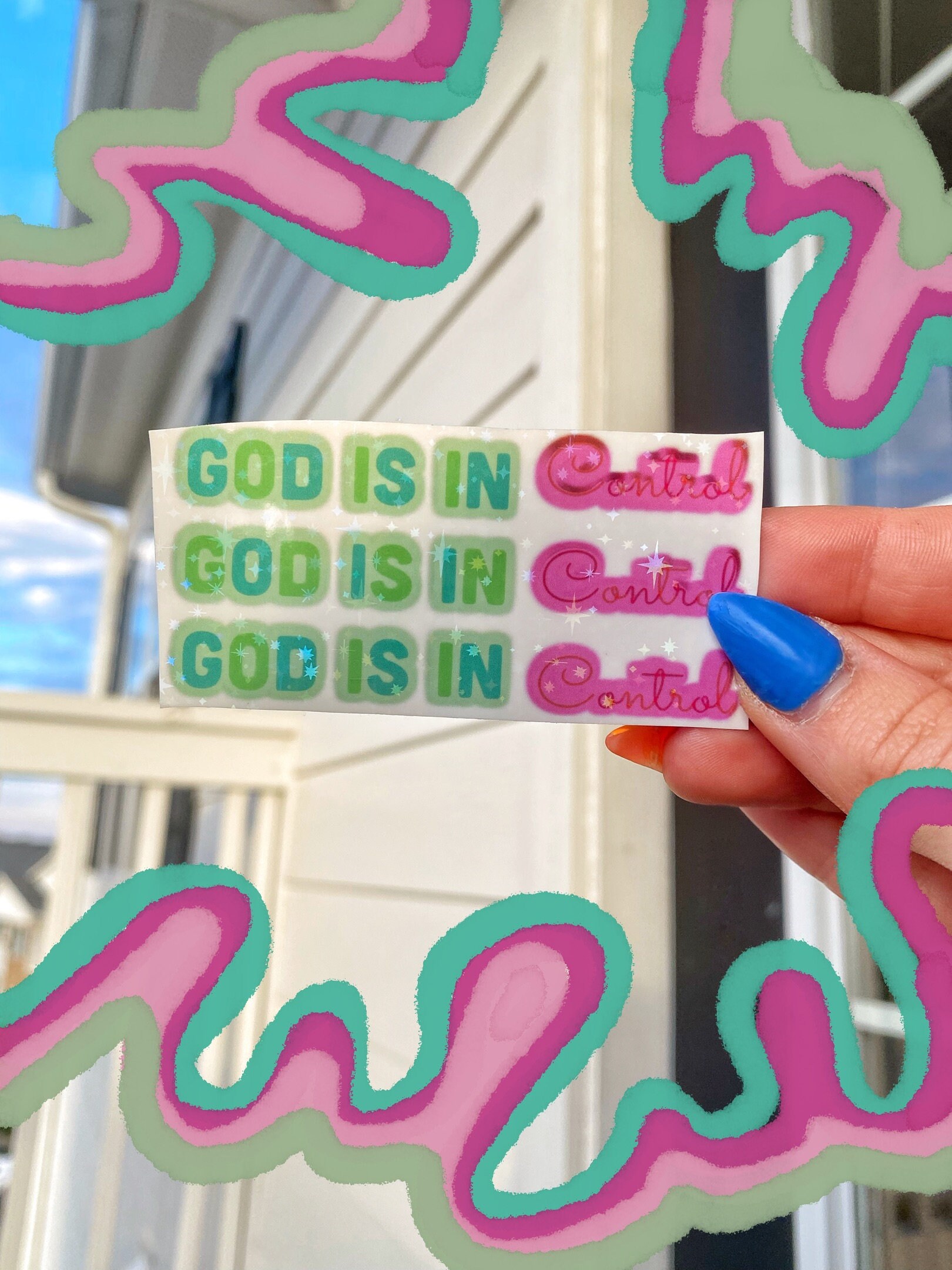 God is in Control Sticker Jesus Sticker Aesthetic - Etsy
