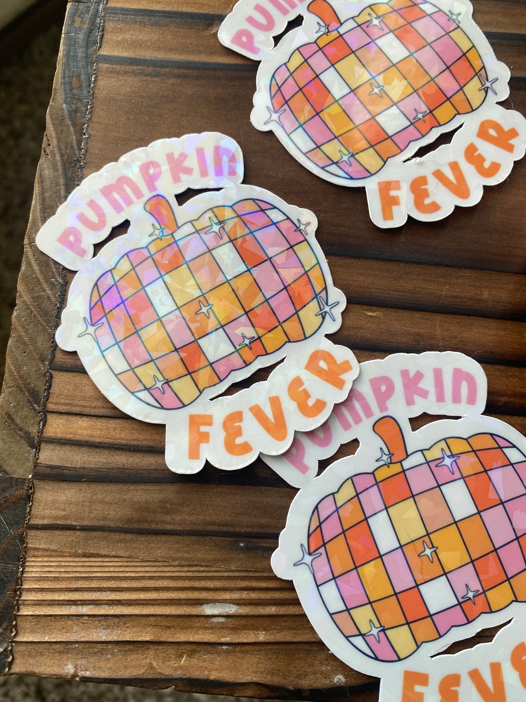 Pumpkin Fever Sticker || Fall Sticker || Holographic Sticker || Laptop ...