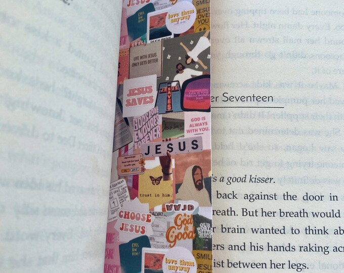Jesus Collage Bookmark || Christian Bookmark || Jesus Bookmark || - Etsy