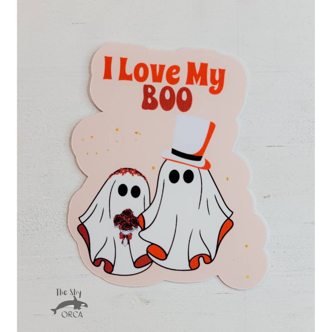 Retro Ghost Valentines Day Sticker - Etsy