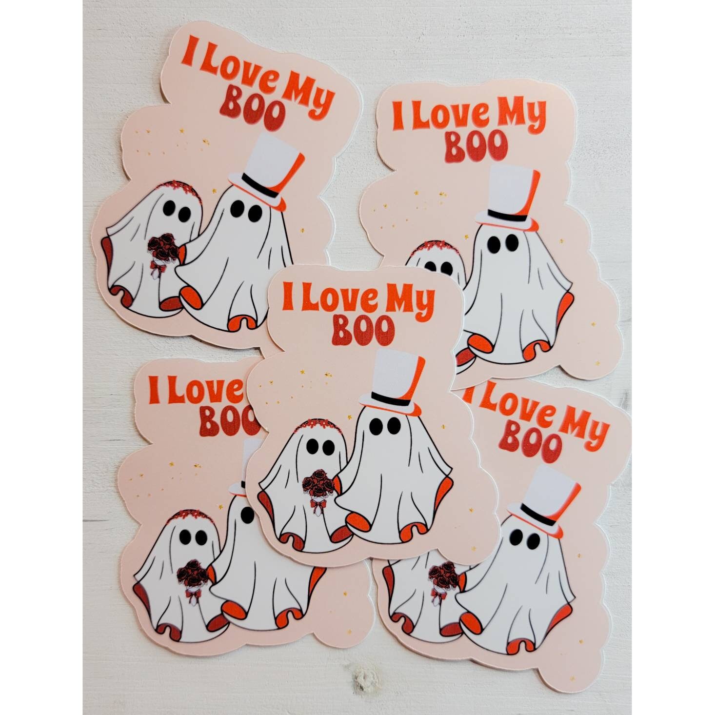 Retro Ghost Valentines Day Sticker - Etsy
