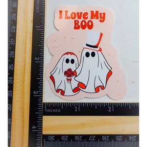Retro Ghost Valentines Day Sticker - Etsy