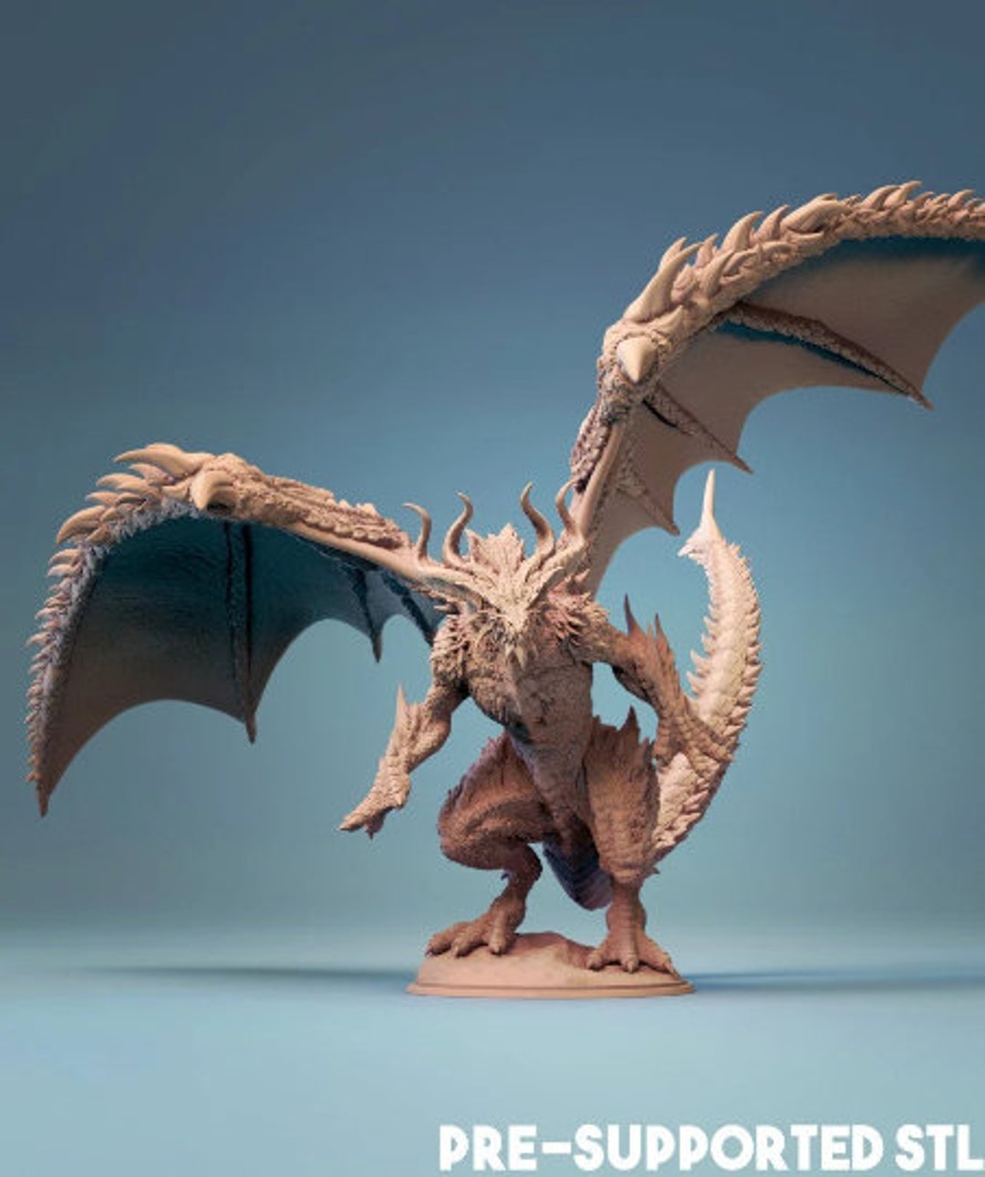 Bahamut Platinum Dragon God Dnd D&D Presupported 3D STL - Etsy