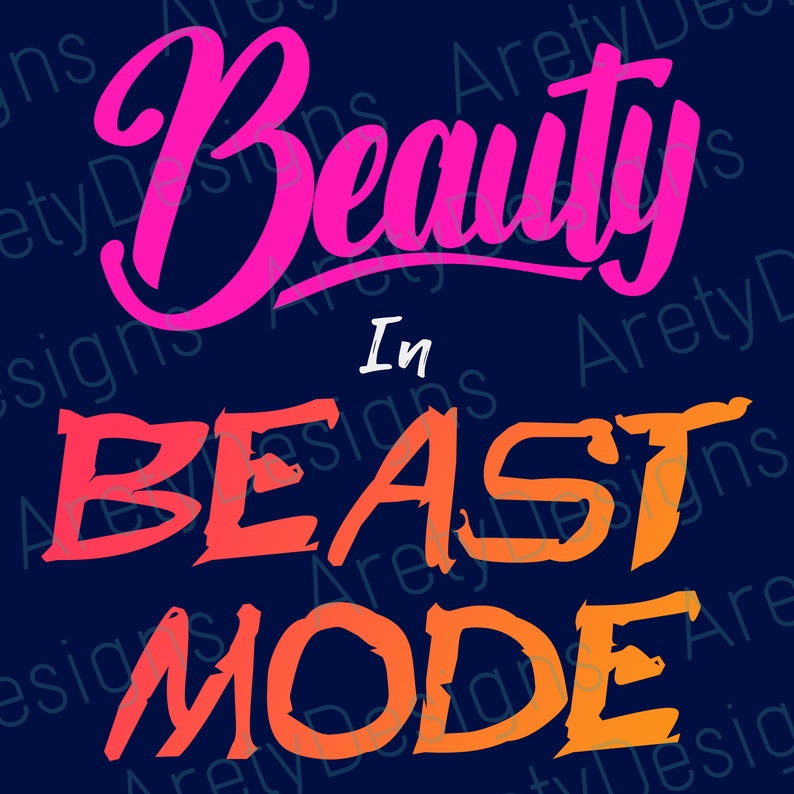 Beast Mode PNG, Workout Decal, Digital Download, Motivational Saying ...