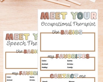 Meet the Occupational Therapist Template - Etsy