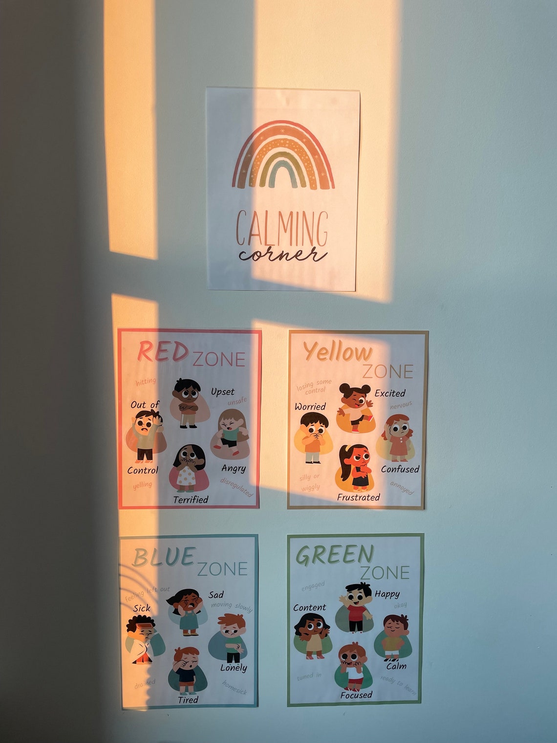 Zones of Regulation Poster Digital Download for School Counselors ...