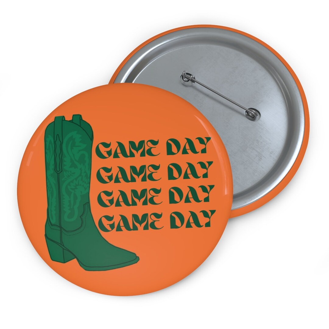 Orange Game Day Button, Tailgate Button, Game Day Accessories, Sorority ...