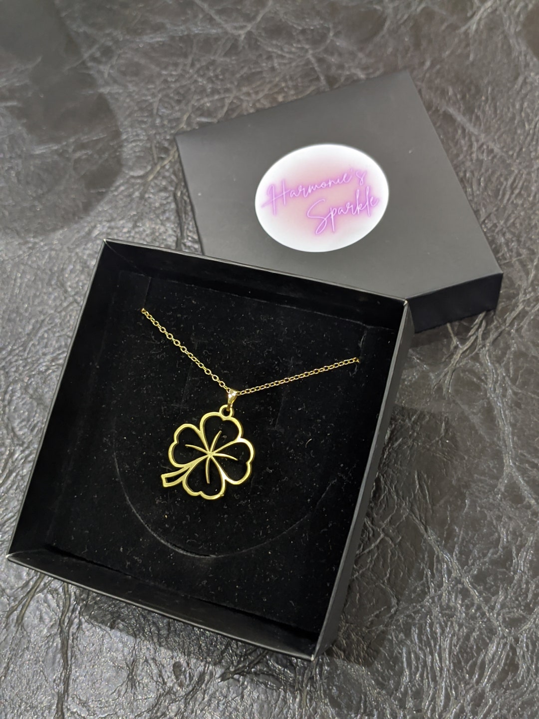 Clover Flower Necklace | Brass Jewellery Accessory Gift | for Her Gift ...