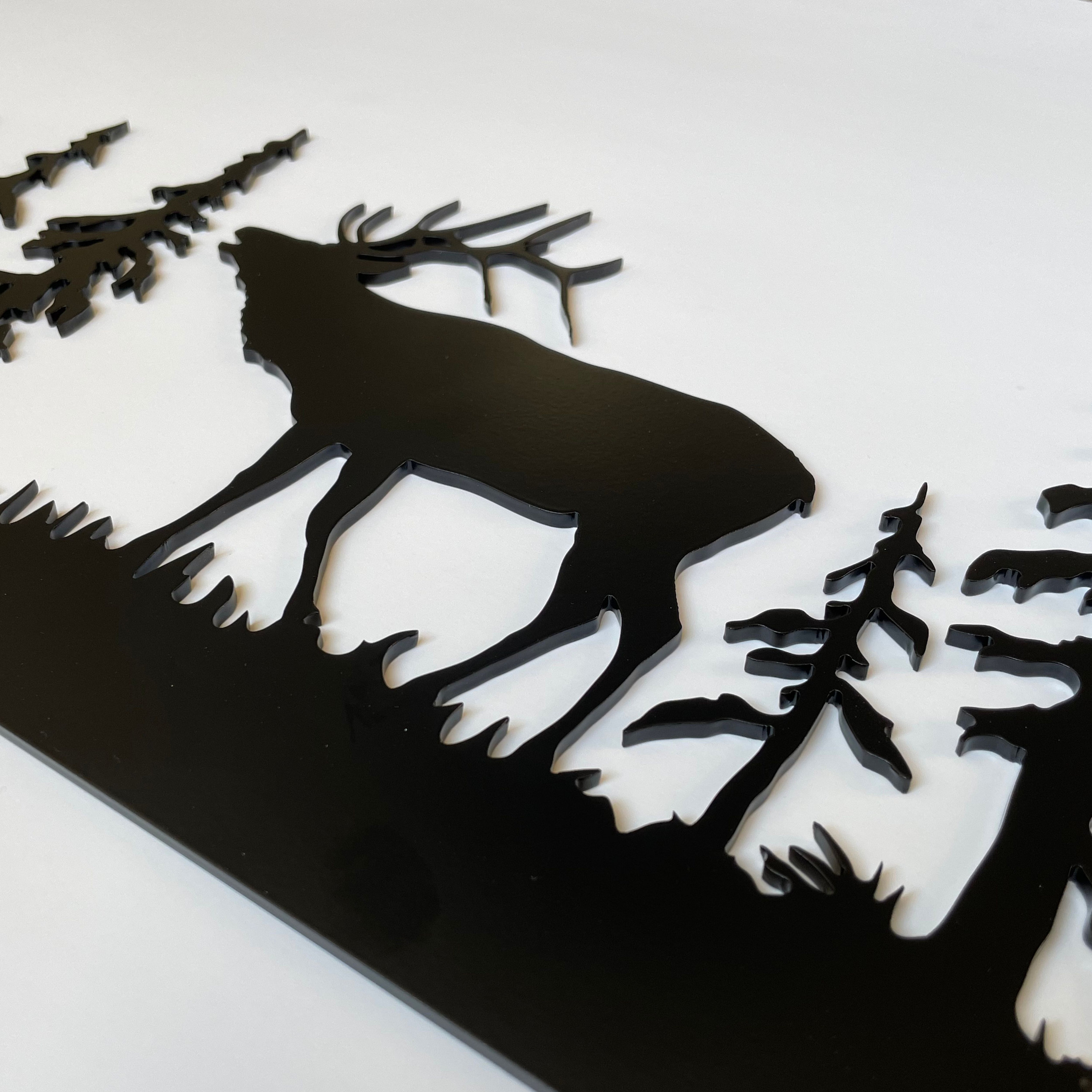 Mailbox Topper | Elk and Trees | Mailbox Decoration | Wildlife ...