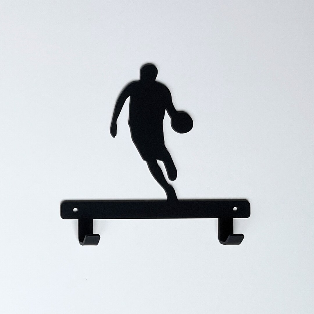 Basketball Player Wall Hooks: Steel Coat, Backpack & Towel Hangers - Etsy