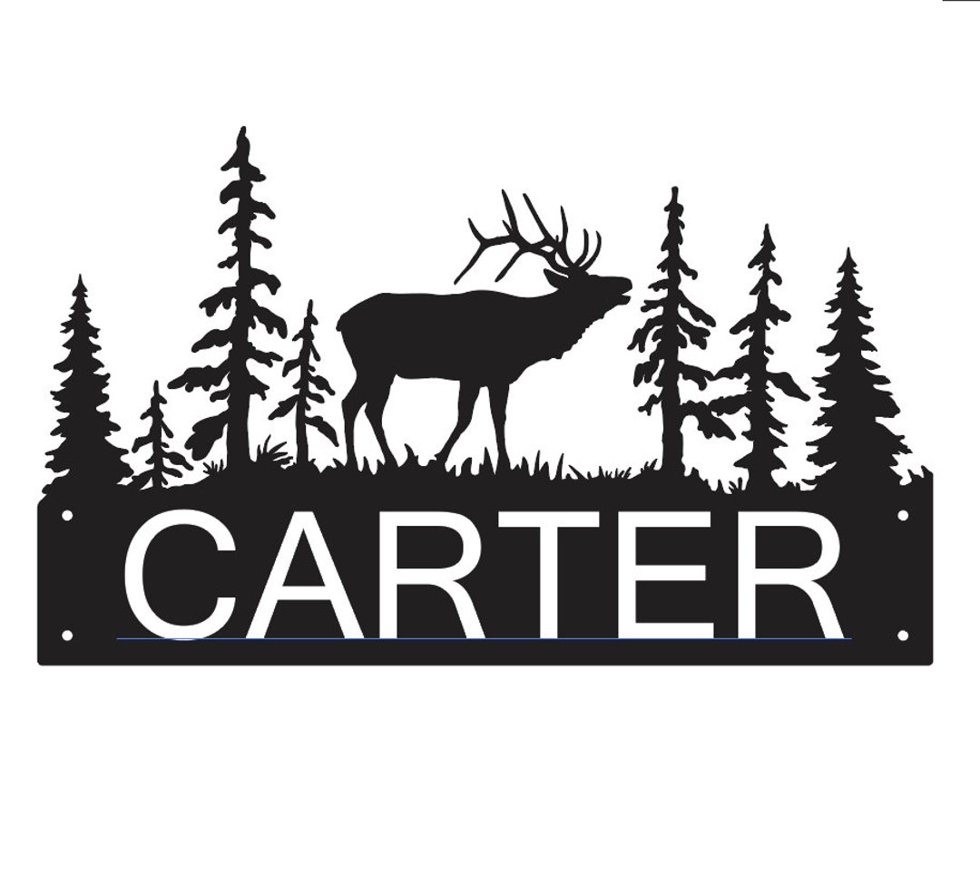 Personalized Metal Elk Sign: Laser Cut Forest Home Decor - Etsy