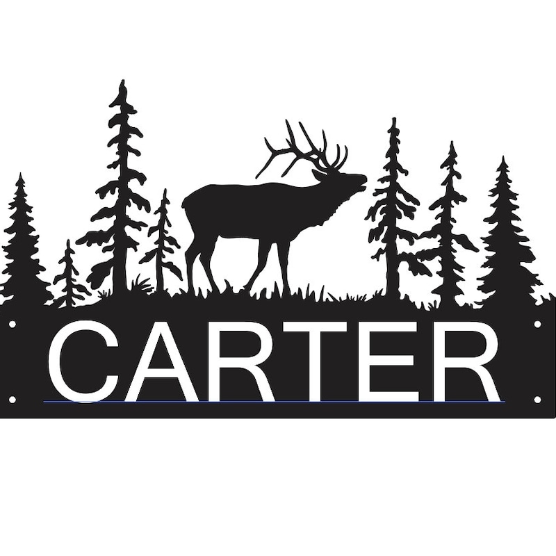 Metal Elk Sign - Etsy