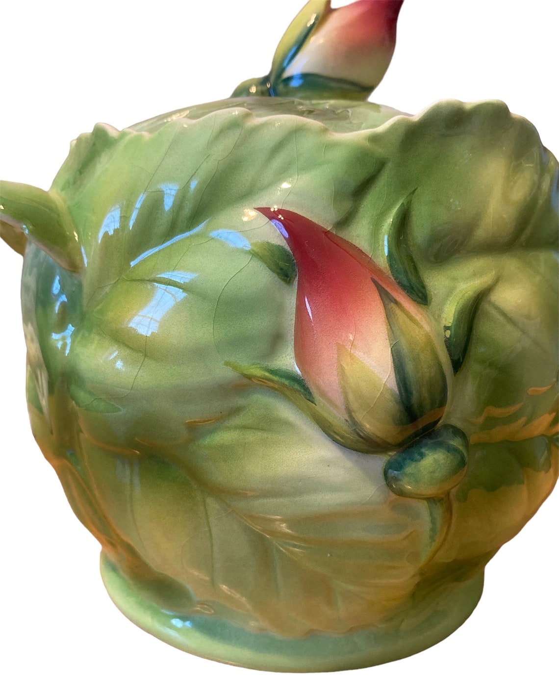 Vintage Japanese PY Anthropomorphic Cabbage Rose Cookie Jar - Etsy