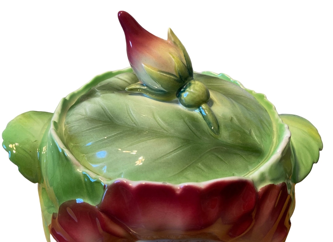 Vintage Japanese PY Anthropomorphic Cabbage Rose Cookie Jar - Etsy