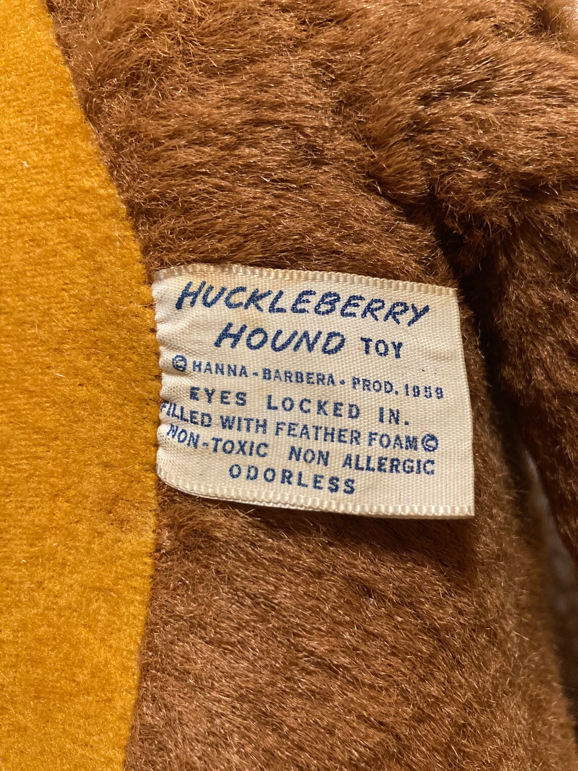 Yogi Bear Plush Huckleberry Hound Toy, 1950s Vintage Toy, Knickerbocker ...