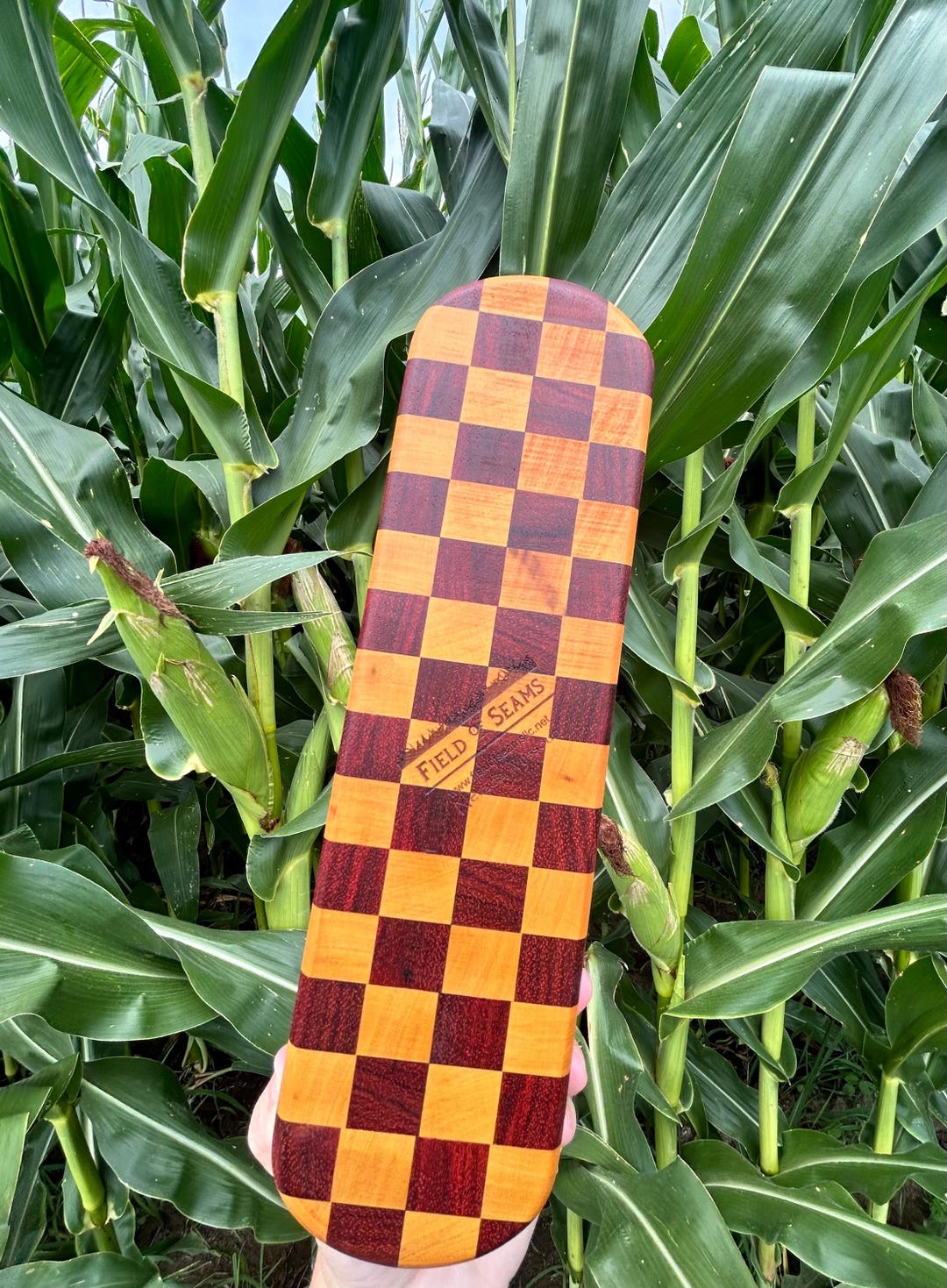 Quilters Clapper-red and Yellow Checkered- Handcrafted From Padauk and ...