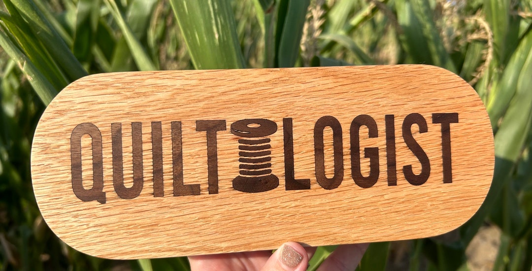 Quilters Clapper- Quiltologist- Walnut Wood Inlay-handcrafted From Oak ...