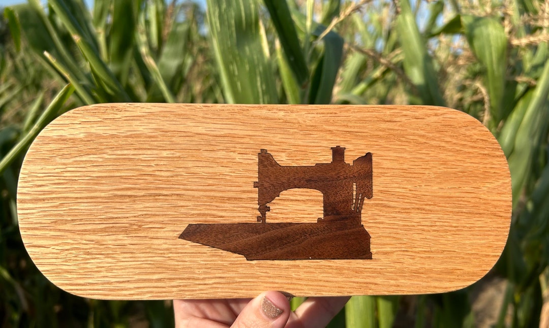 Quilters Clapper- Vintage Sewing Machine- Walnut Wood Inlay-handcrafted ...