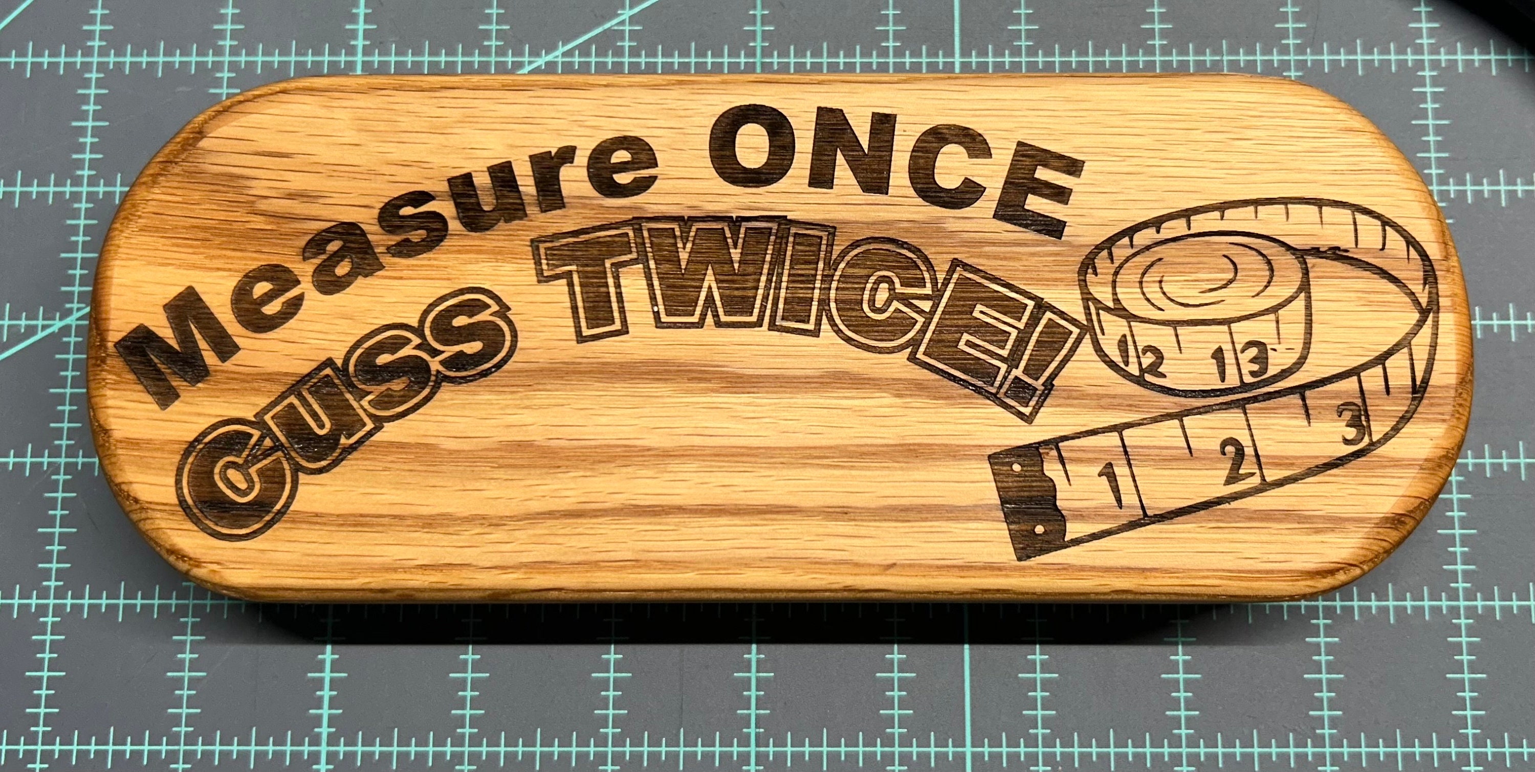 Quilters Clapper Measure Once-handcrafted From Oak Wood With Laser ...