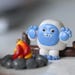 Yeti by the Fire/ Yeti/ Yeti on a Log/ Yeti With Ladybugs/ Cryptid ...