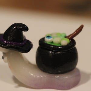 Spooky Snail/ Witch Snail/ Halloween Snail/ Handmade/ Clay Snail/ Snail ...