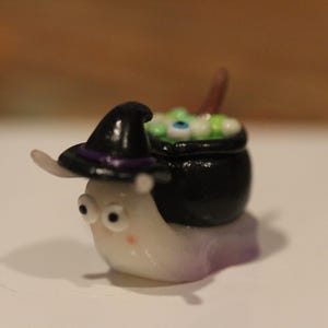 Spooky Snail/ Witch Snail/ Halloween Snail/ Handmade/ Clay Snail/ Snail ...