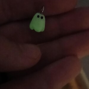Glow in the Dark Ghost Charm: Handmade Clay Spooky Charm - Etsy