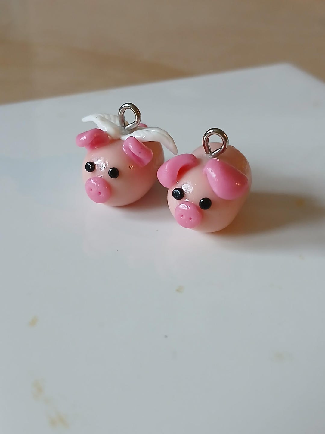Clay Flying Pig Charm: Handmade Keychain - Etsy