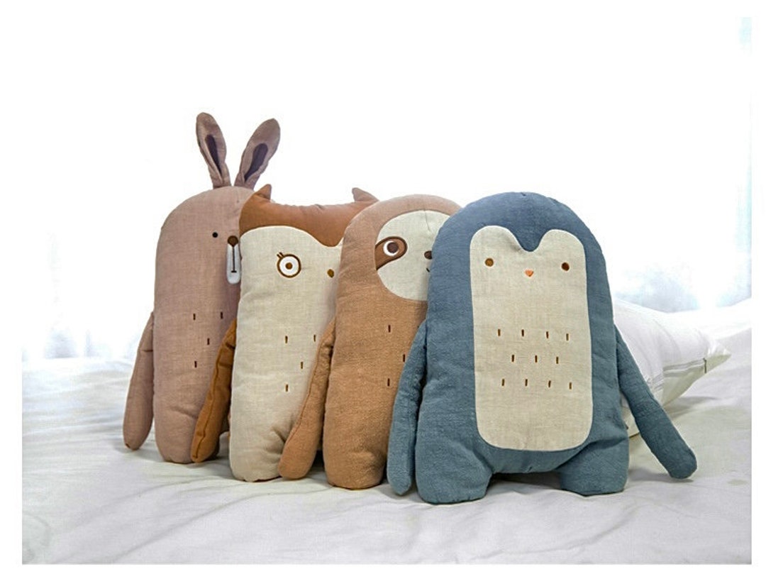 Nordic Style Animal Pillows,sloth Owl Penguin Rabbit Baby Pillow ...