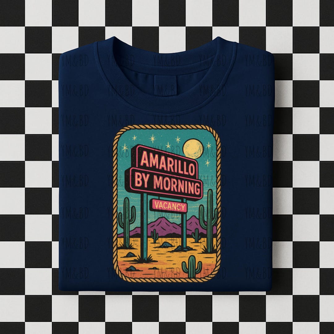 Amarillo by Morning PNG, Western Country Graphic Design, Retro Rodeo ...